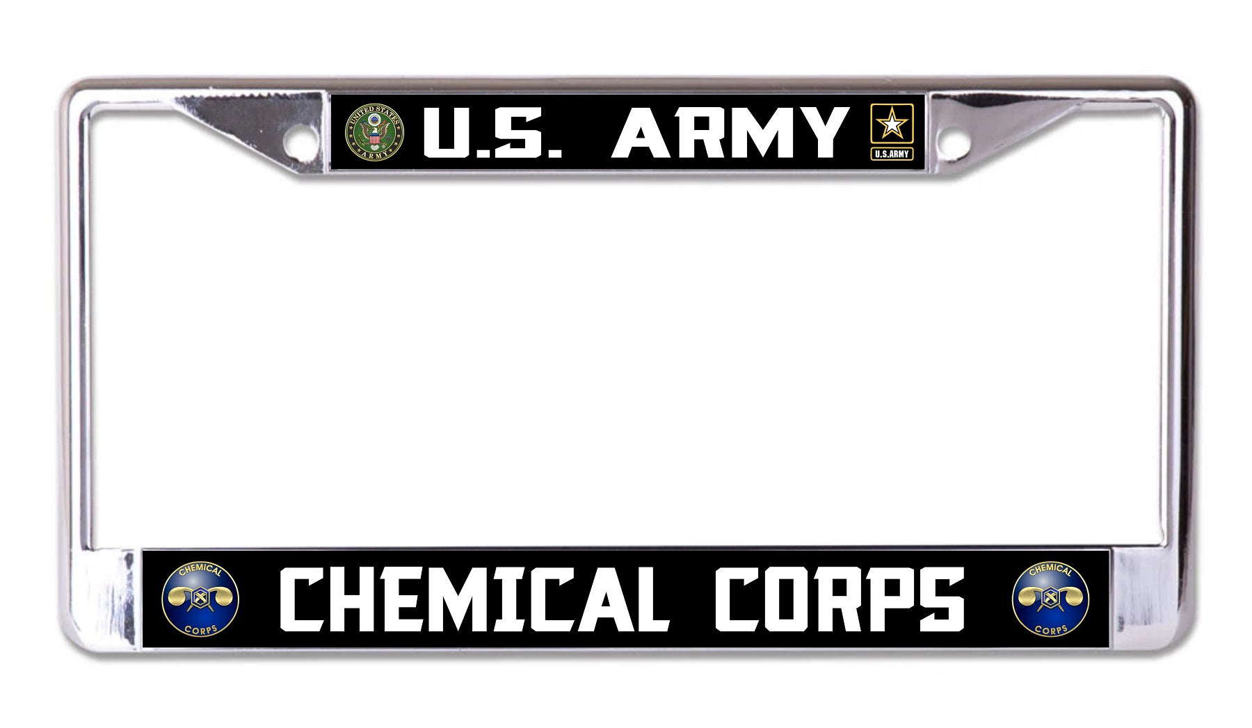 U..S. Army Chemical Corps Chrome License Plate Frame – Auto License ...