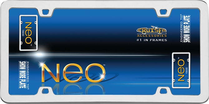 Neo 4 Hole Chrome License Plate Frame – Auto License Plates Frames