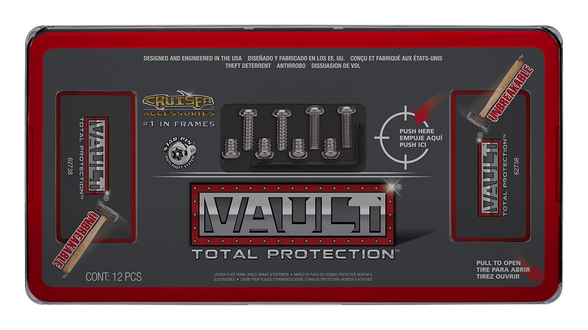 Vault Red / Smoke ABS Plastic License Plate Frame – Auto License Plates ...