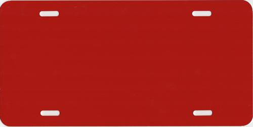 0.040 Red Metallic Blank Metal License Plate – Auto License Plates Frames