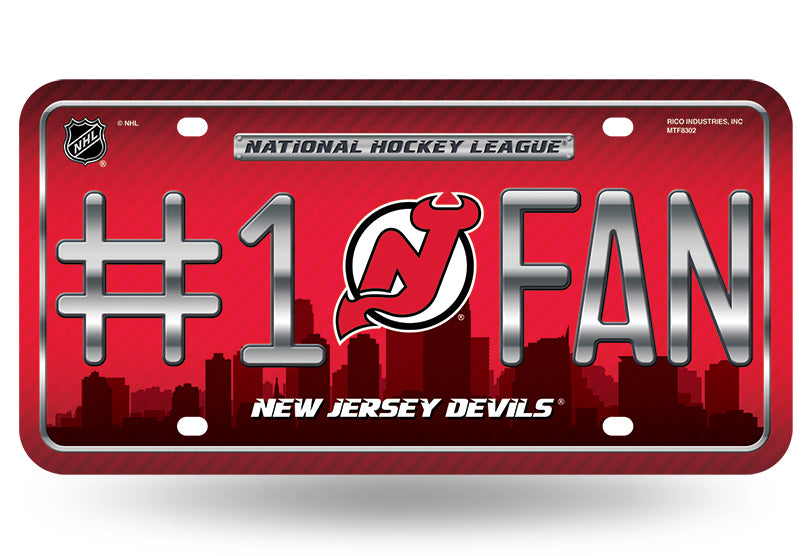 New Jersey Devils #1 Fan Metal License Plate – Auto License Plates Frames