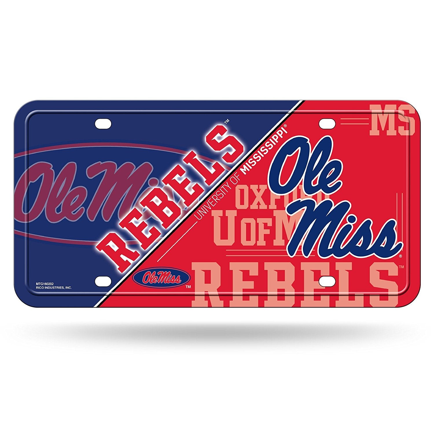 Ole Miss Mississippi Rebels Metal License Plate – Auto License Plates ...