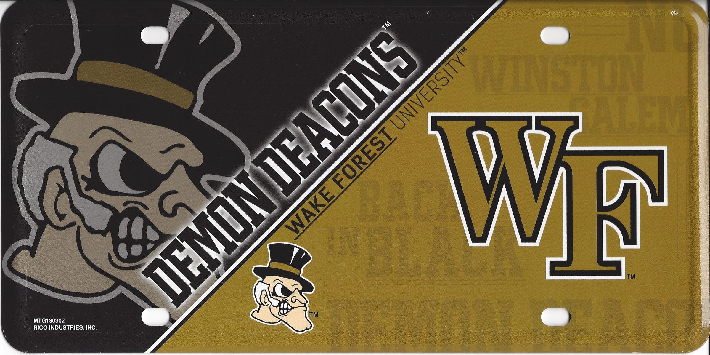 Wake Forest Demon Deacons Metal License Plate – Auto License Plates Frames