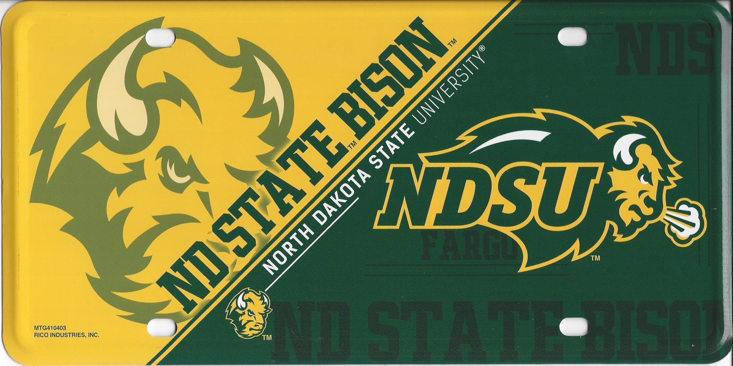 North Dakota State Bison Metal License Plate – Auto License Plates Frames