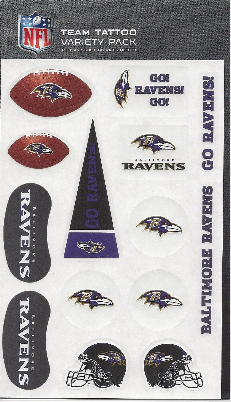 Baltimore Ravens Variety Pack Tattoo Set – Auto License Plates Frames