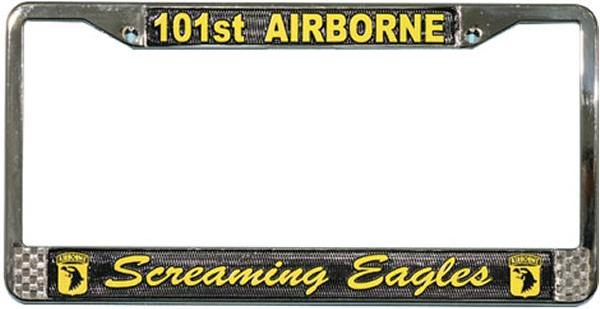 U.S. Army 101 Airborne Screaming Eagles License Plate Frame – Auto ...