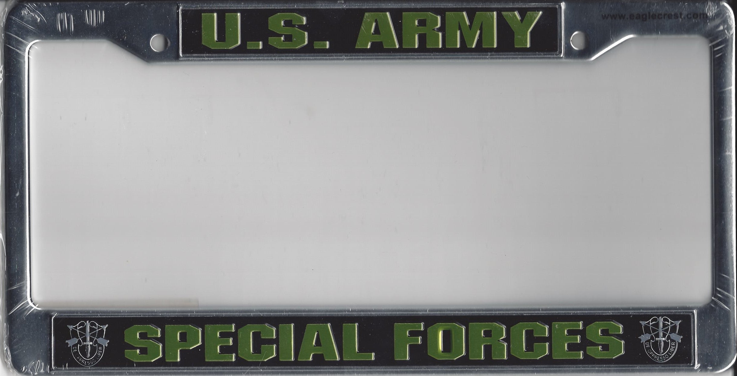 U.S. Army Special Forces Chrome License Plate Frame – Auto License ...