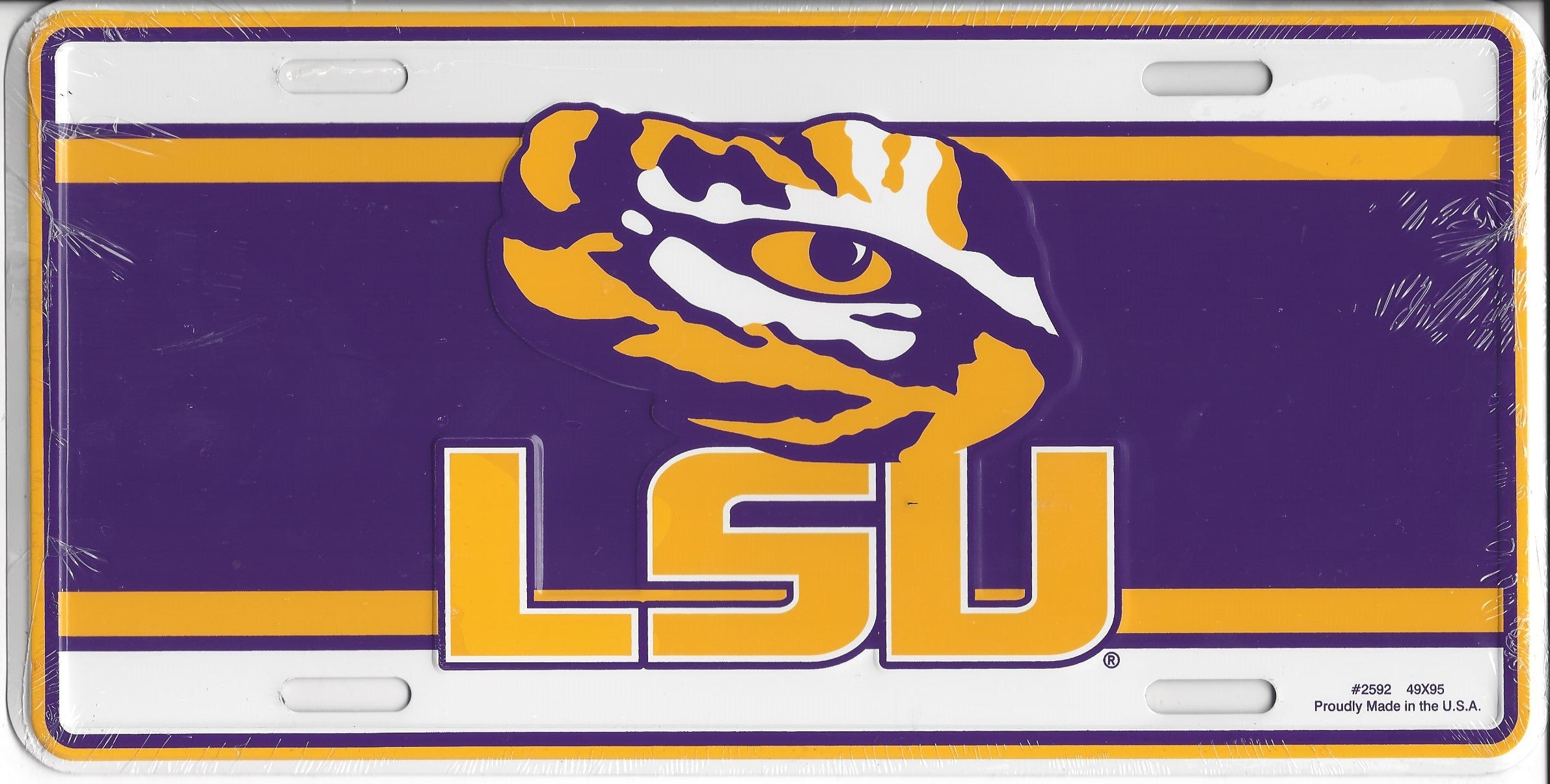 LSU Eye Of The Tiger Metal License Plate Louisiana State Tigers – Auto ...