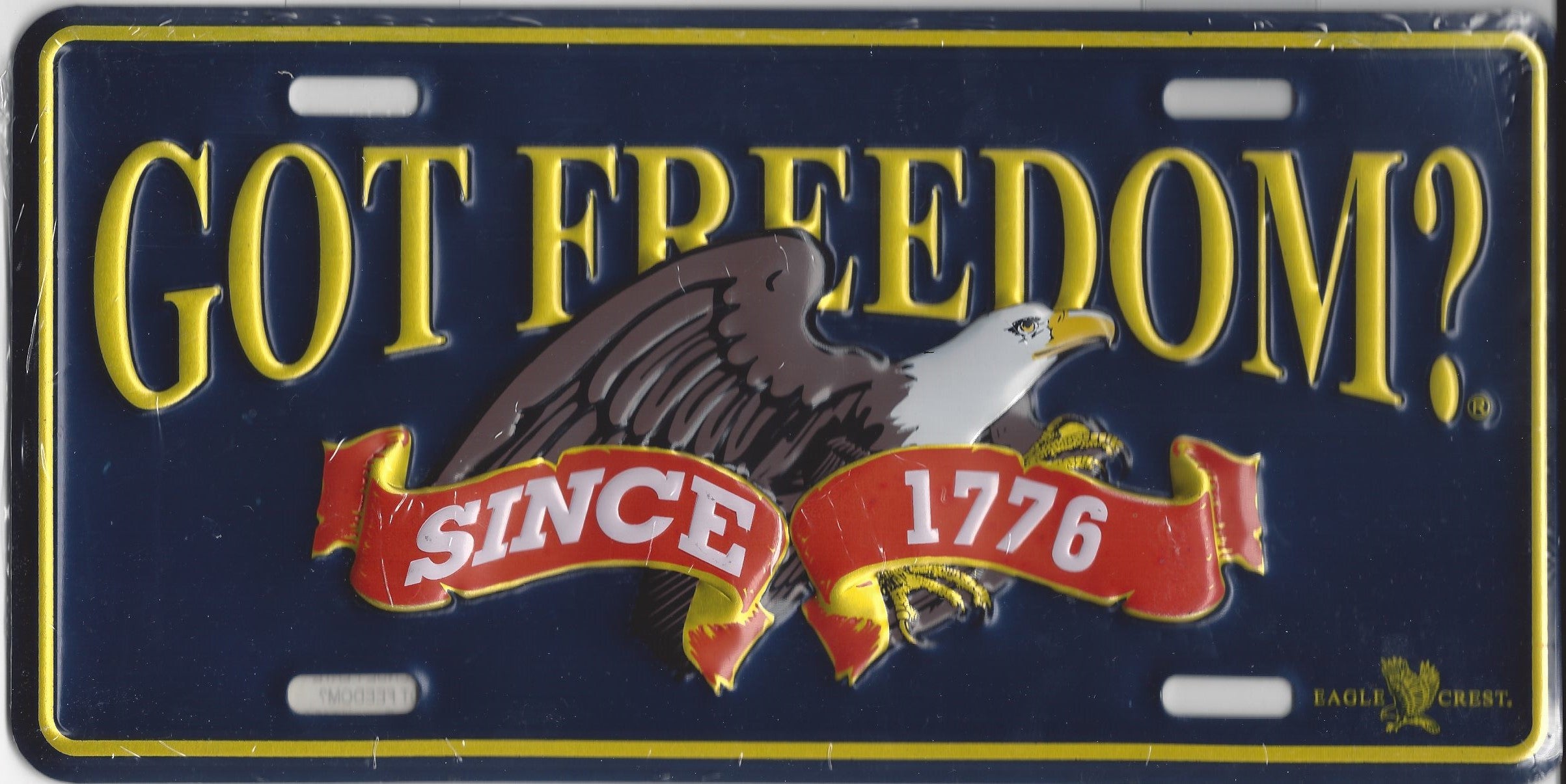 Got Freedom? Since 1776 Metal License Plate – Auto License Plates Frames
