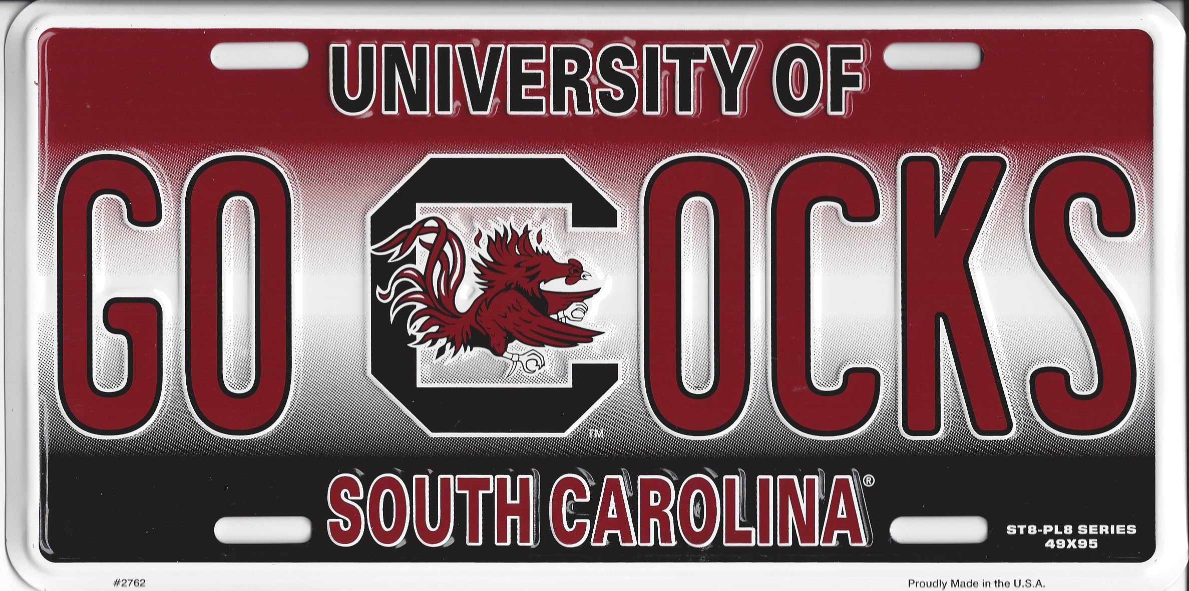 South Carolina Gamecocks GO COCKS Metal License Plate – Auto License ...