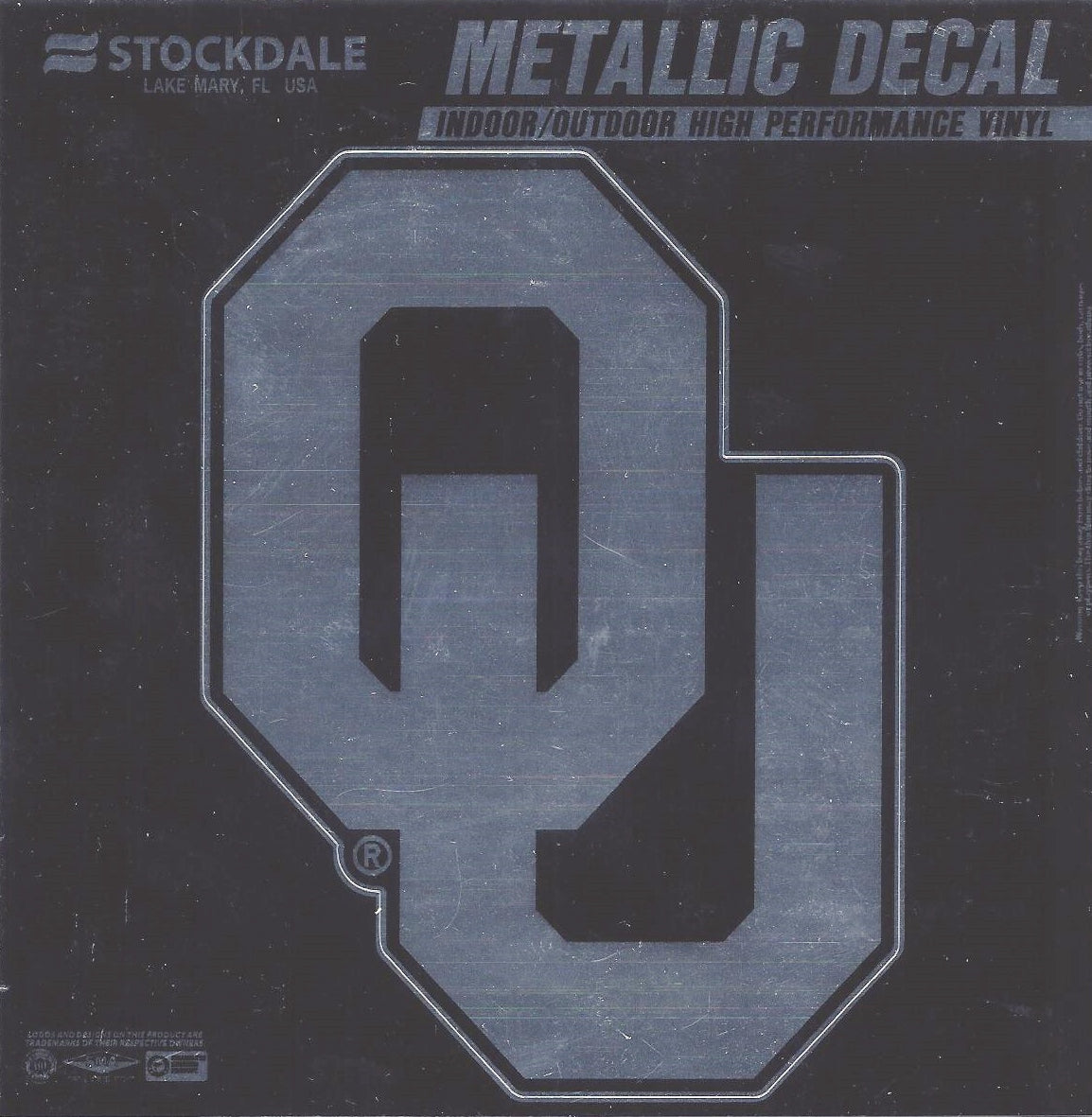 Oklahoma Sooners Chrome Vinyl Decal – Auto License Plates Frames
