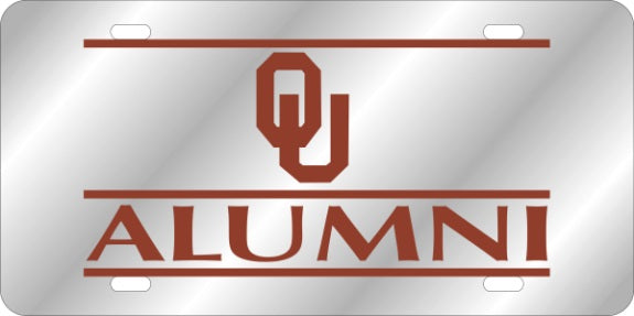 Oklahoma Sooners Alumni Sliver Laser License Plate – Auto License ...