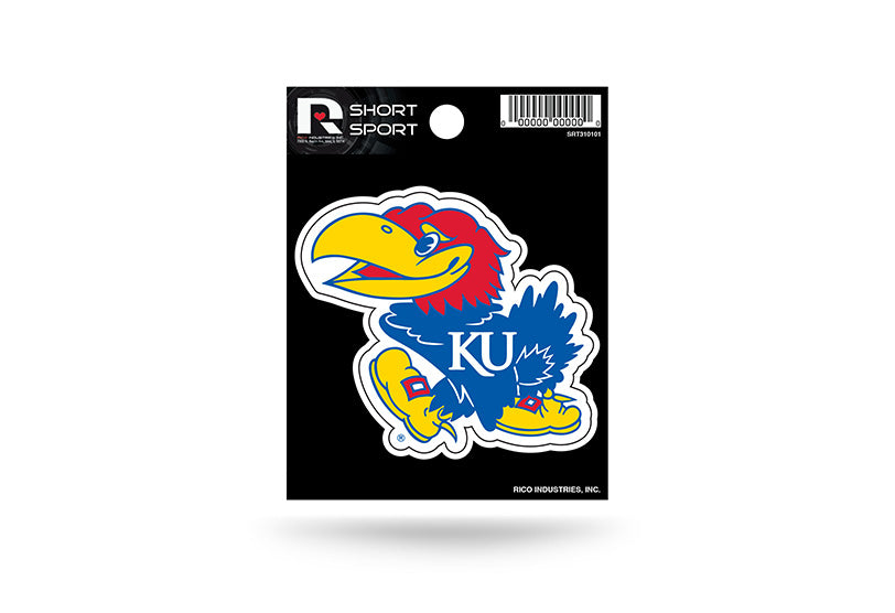 Kansas Jayhawks Short Sport Decal – Auto License Plates Frames