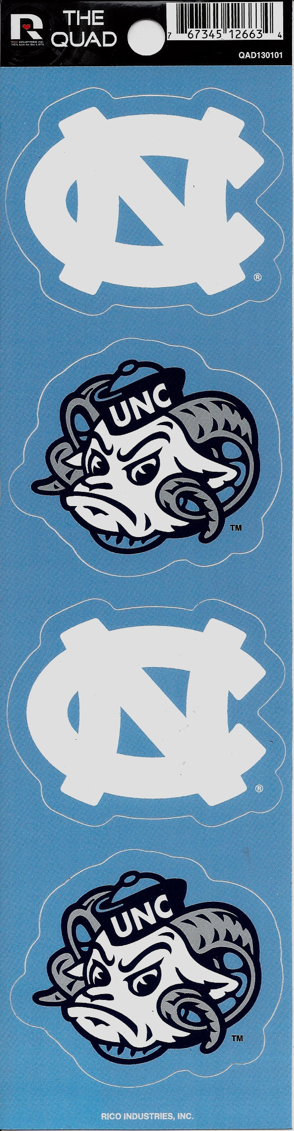 North Carolina Tar Heels Quad Decal Set – Auto License Plates Frames
