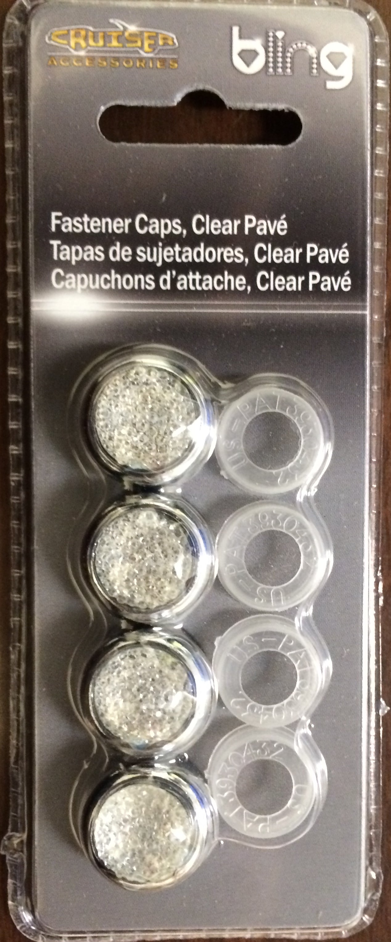 Clear Crystal Bling Fastener Caps – Auto License Plates Frames