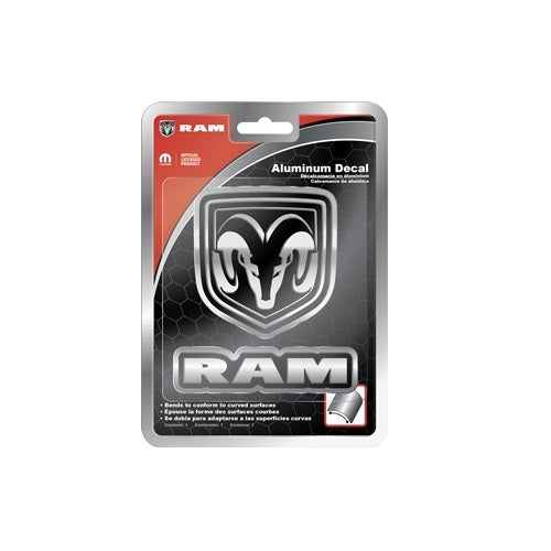 Dodge Ram Shield And Text Aluminum Decal – Auto License Plates Frames
