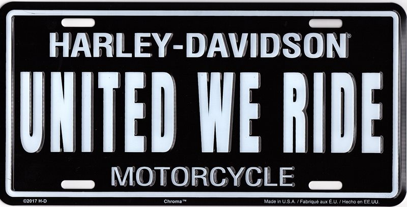 Harley-Davidson United We Ride Metal License Plate – Auto License ...