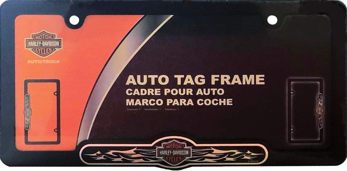 Harley-Davidson Bar & Shield Logo Domed Black Frame – Auto License ...