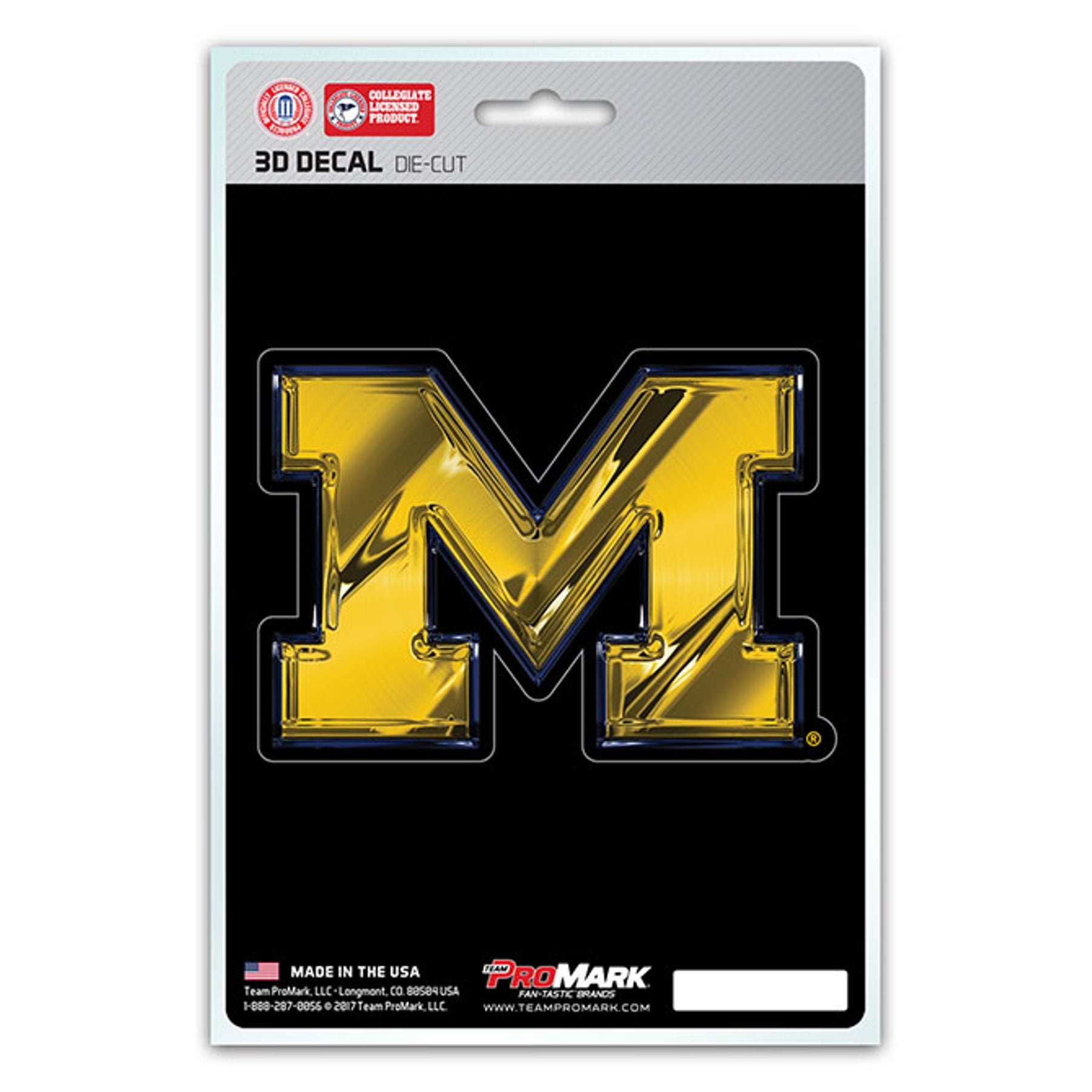 Michigan Wolverines Die Cut 3D Decal – Auto License Plates Frames