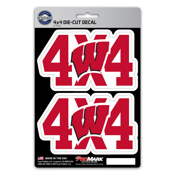 Wisconsin Badgers 4x4 Decal Pack – Auto License Plates Frames