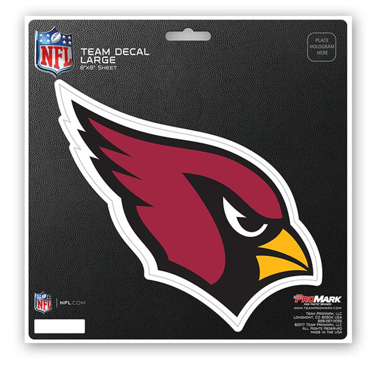 Arizona Cardinals 8X8 Die Cut Team Decal – Auto License Plates Frames