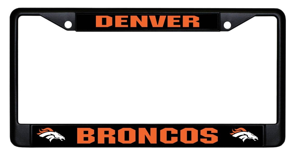 Denver Broncos Black License Plate Frame – Auto License Plates Frames