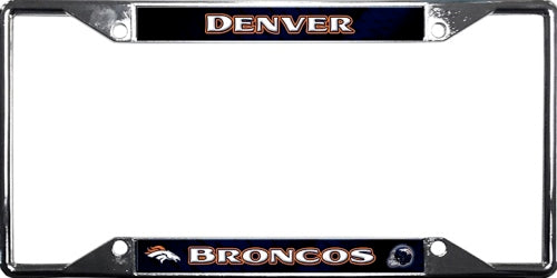 Denver Broncos EZ View Chrome License Plate Frame – Auto License Plates ...