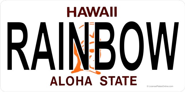 HA Rainbow Photo License Plate – Auto License Plates Frames
