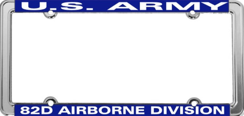 U.S. Army 82nd Airborne Thin Rim Chrome License Plate Frame – Auto ...