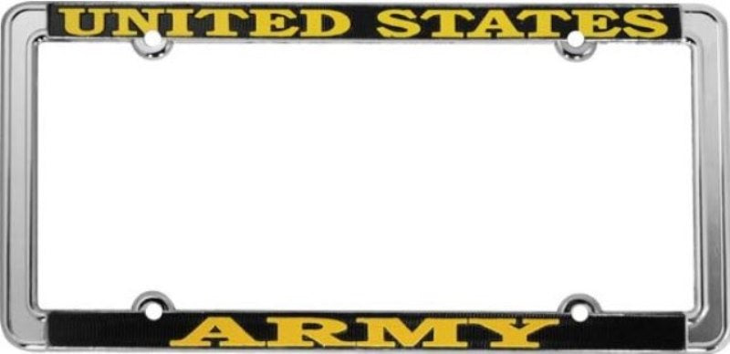 United States Army Thin Rim Chrome License Plate Frame – Auto License ...