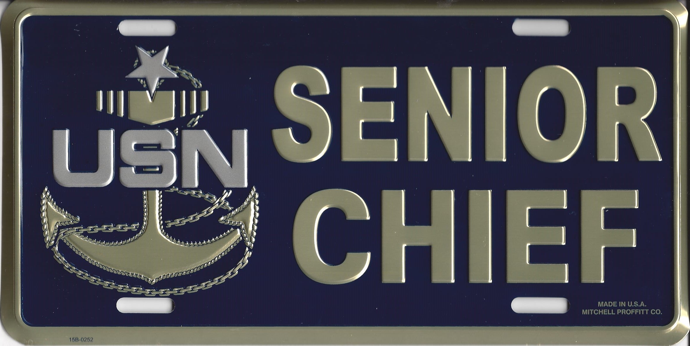 Navy Senior Chief Metal license Plate – Auto License Plates Frames