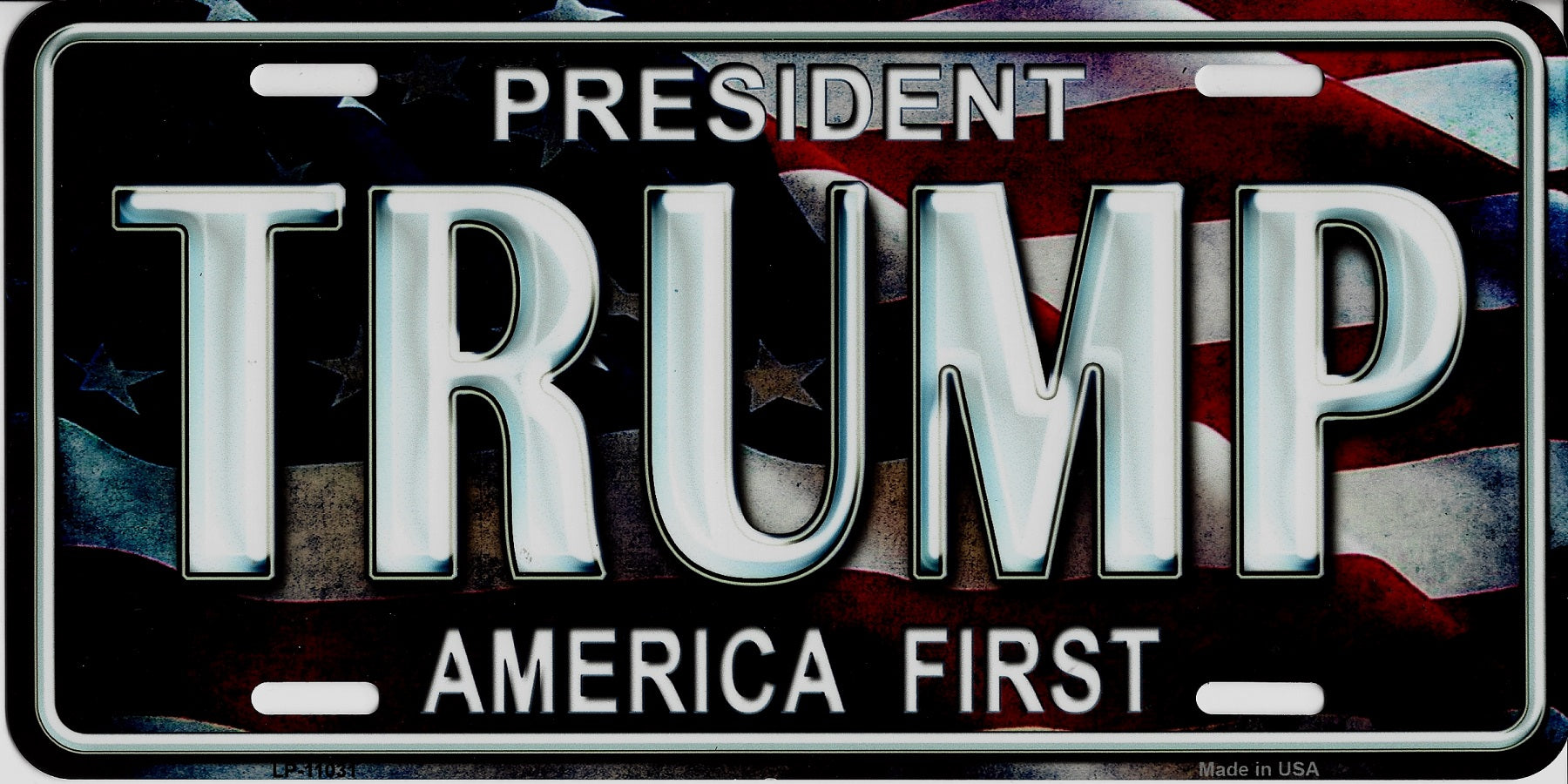 President Trump America First Metal License Plate – Auto License Plates ...