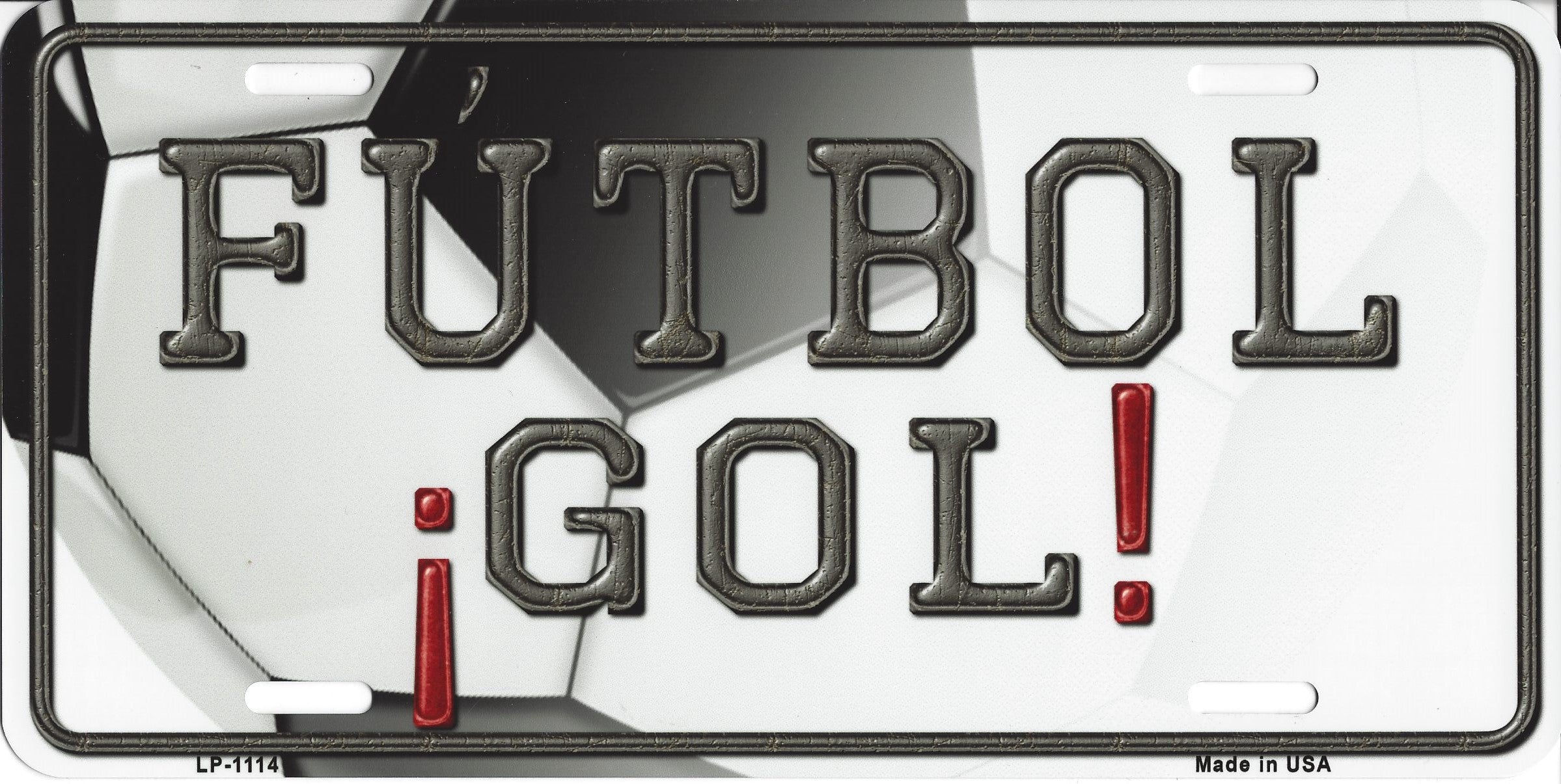 Futbol Gol Soccer Metal License Plate – Auto License Plates Frames