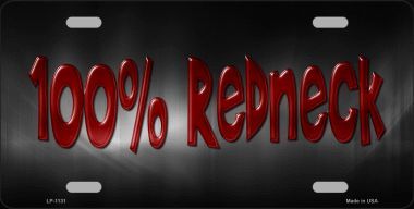 100% Redneck Metal License Plate – Auto License Plates Frames