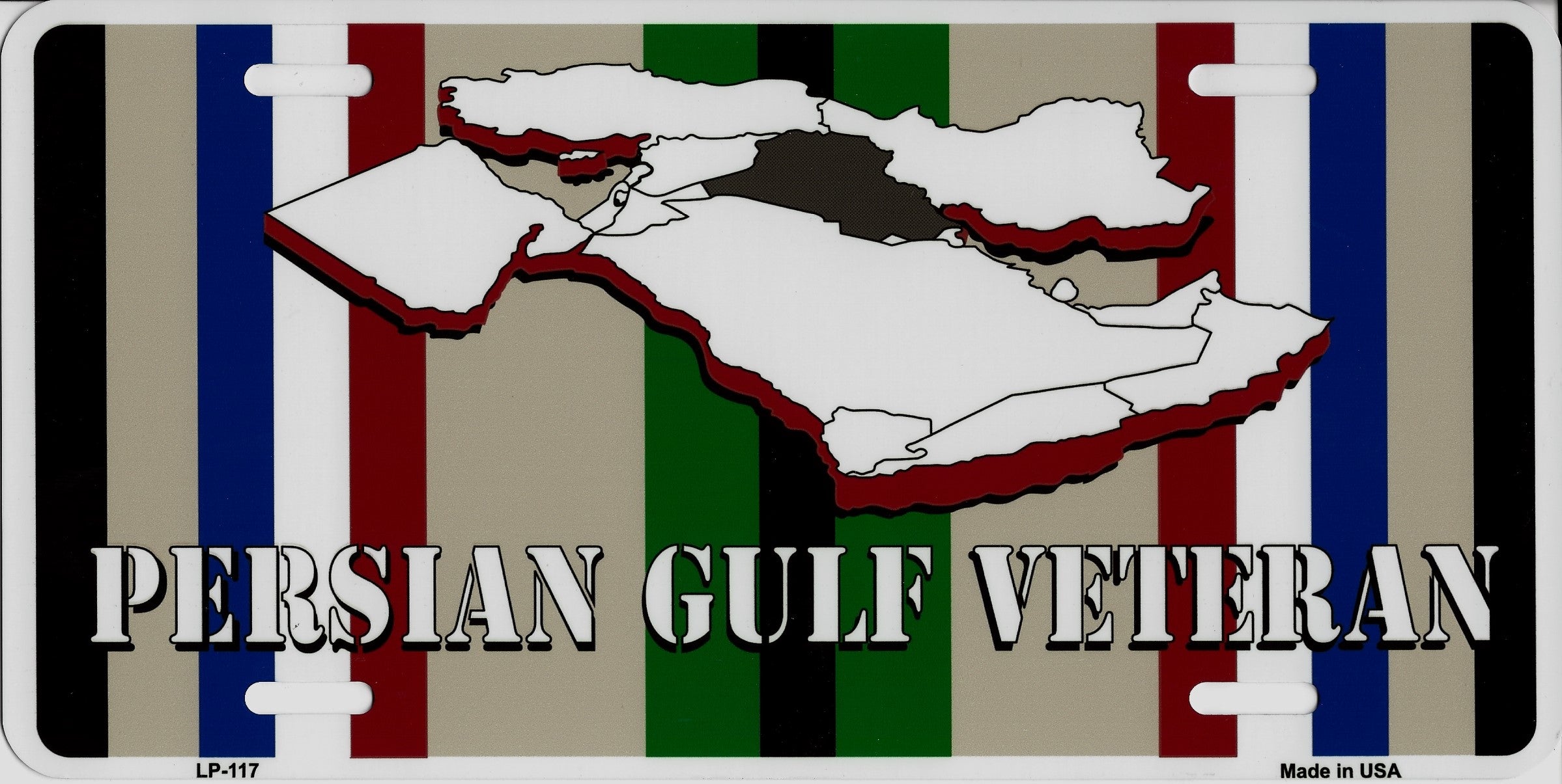 Persian Gulf Veteran Metal License Plate – Auto License Plates Frames