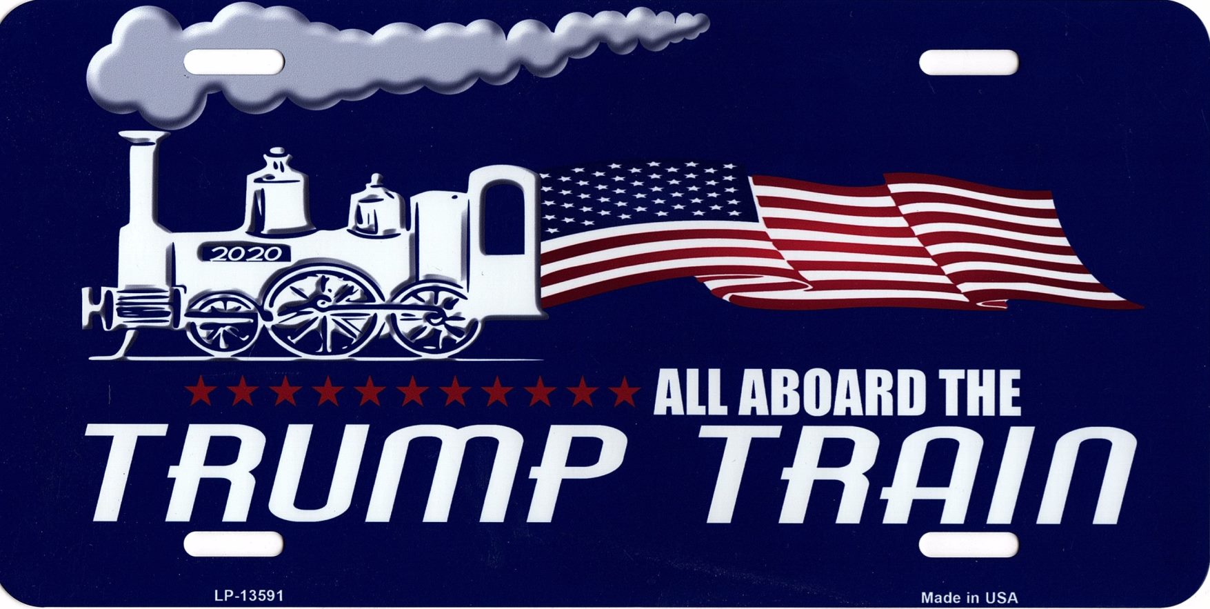 Trump Train Metal License Plate – Auto License Plates Frames