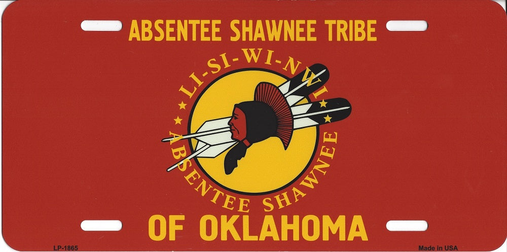 Absentee Shawnee Tribe Of Oklahoma Metal License Plate – Auto License ...
