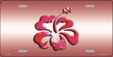 Hibiscus Flower Metal License Plate – Auto License Plates Frames