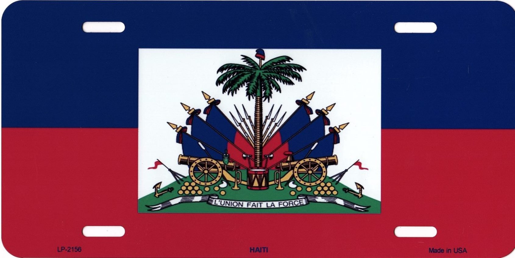 Haiti Flag Metal License Plate – Auto License Plates Frames