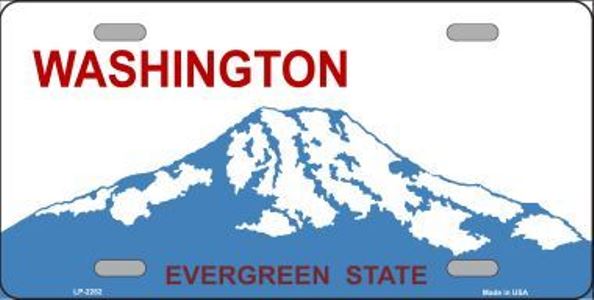 Washington State Background Metal License Plate – Auto License Plates ...