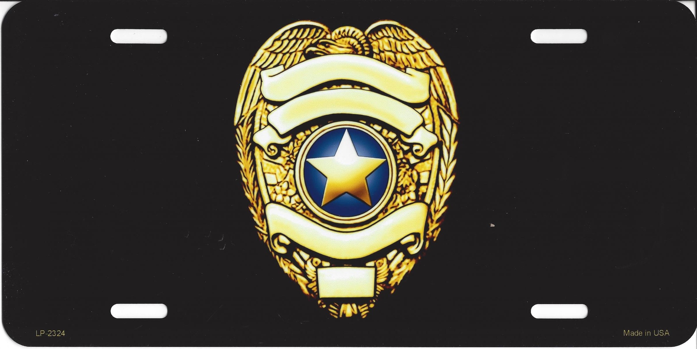 Police Officer Badge Metal License Plate – Auto License Plates Frames