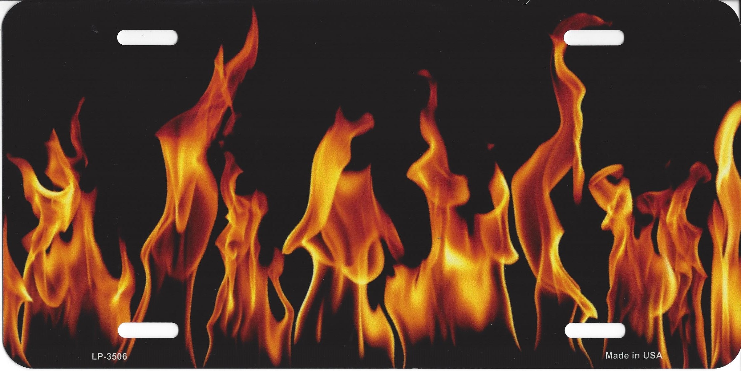 Realistic Flames License Plate – Auto License Plates Frames