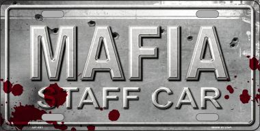 Mafia Staff Car Metal License Plate – Auto License Plates Frames