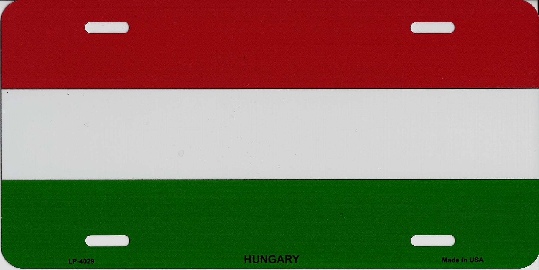 Hungary Flag Metal License Plate – Auto License Plates Frames