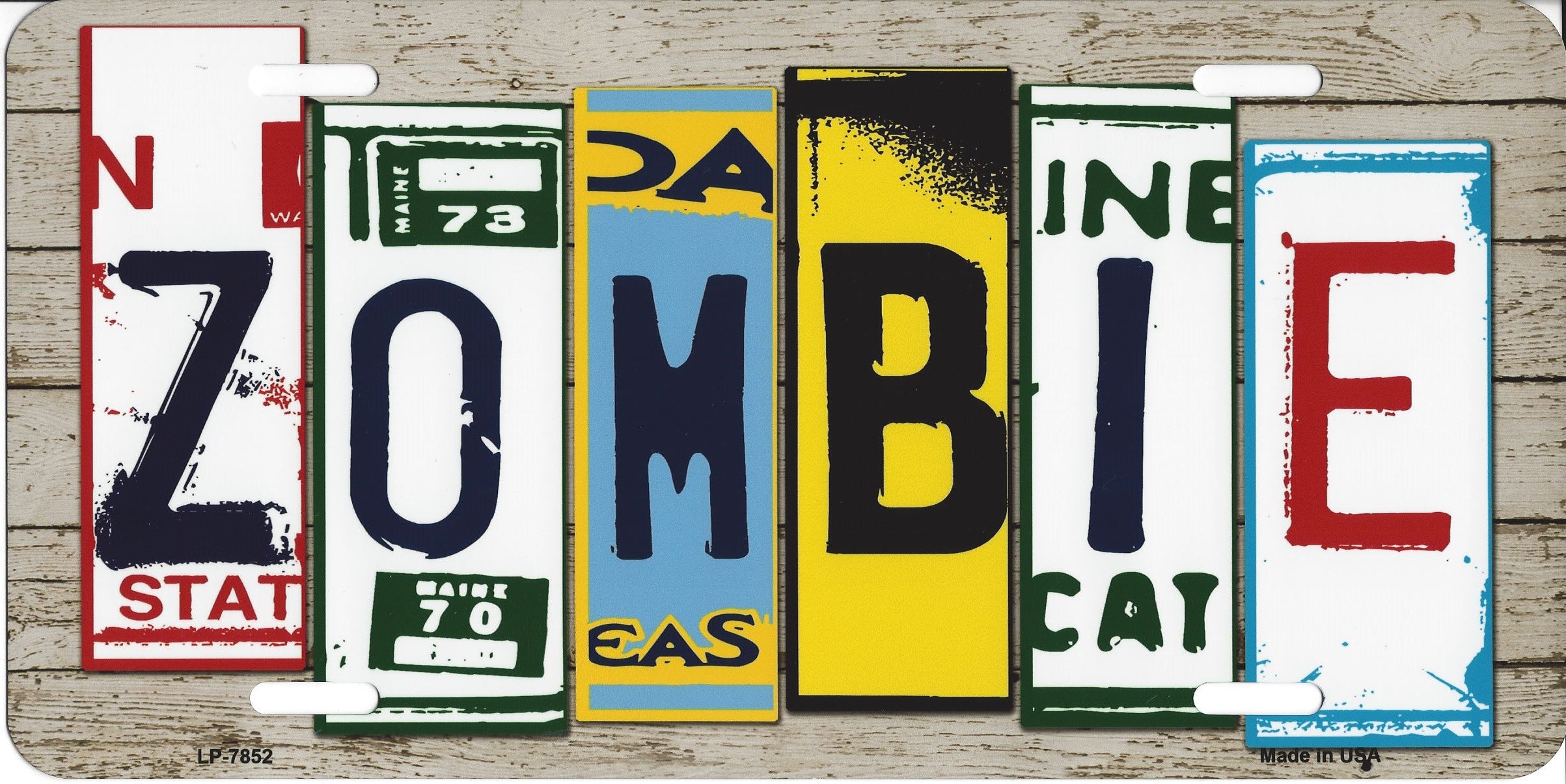 Zombie Cut Style Metal License Plate – Auto License Plates Frames