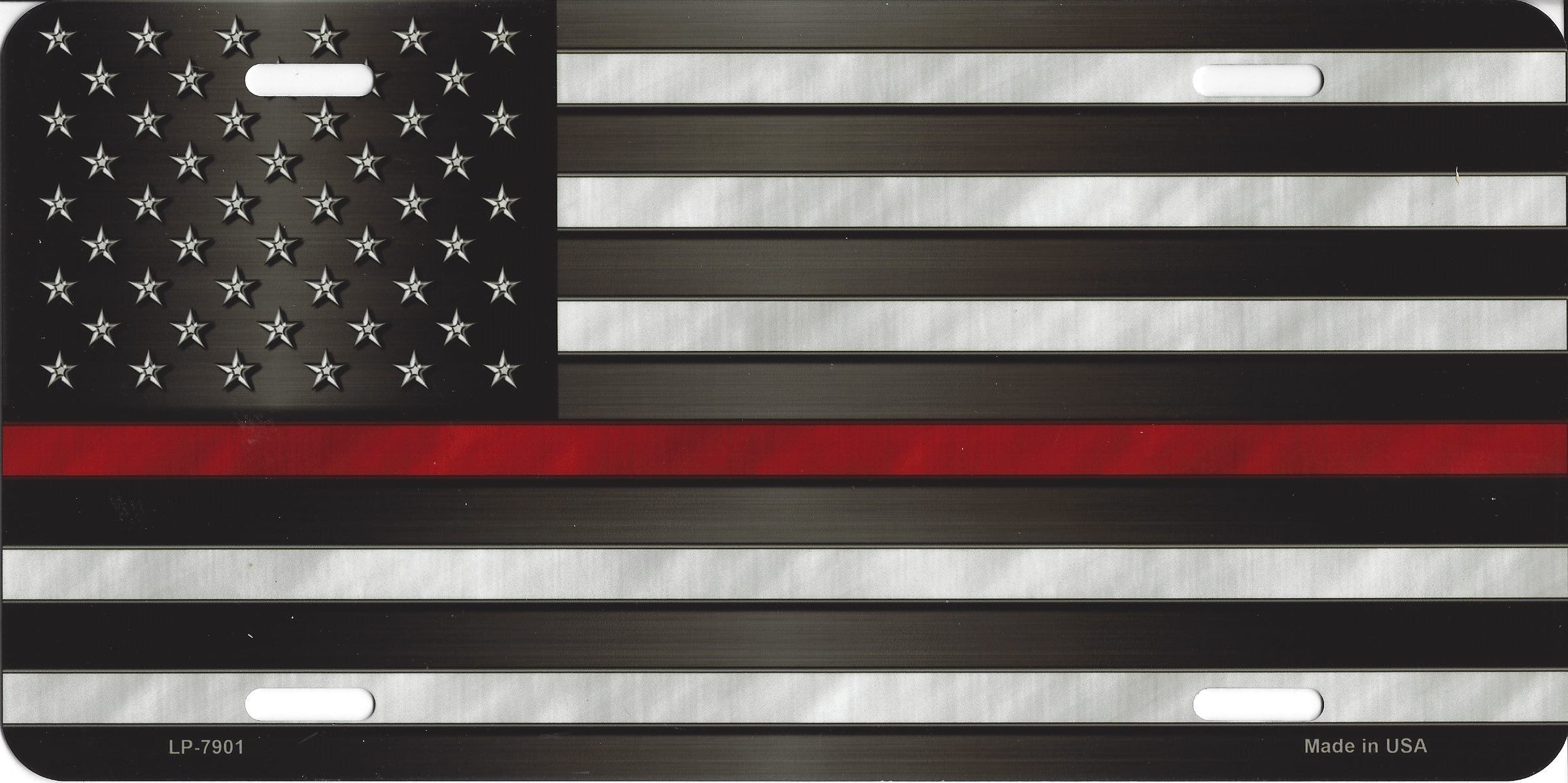 Firefighter Thin Red Line On U.S. Flag License Plate – Auto License ...