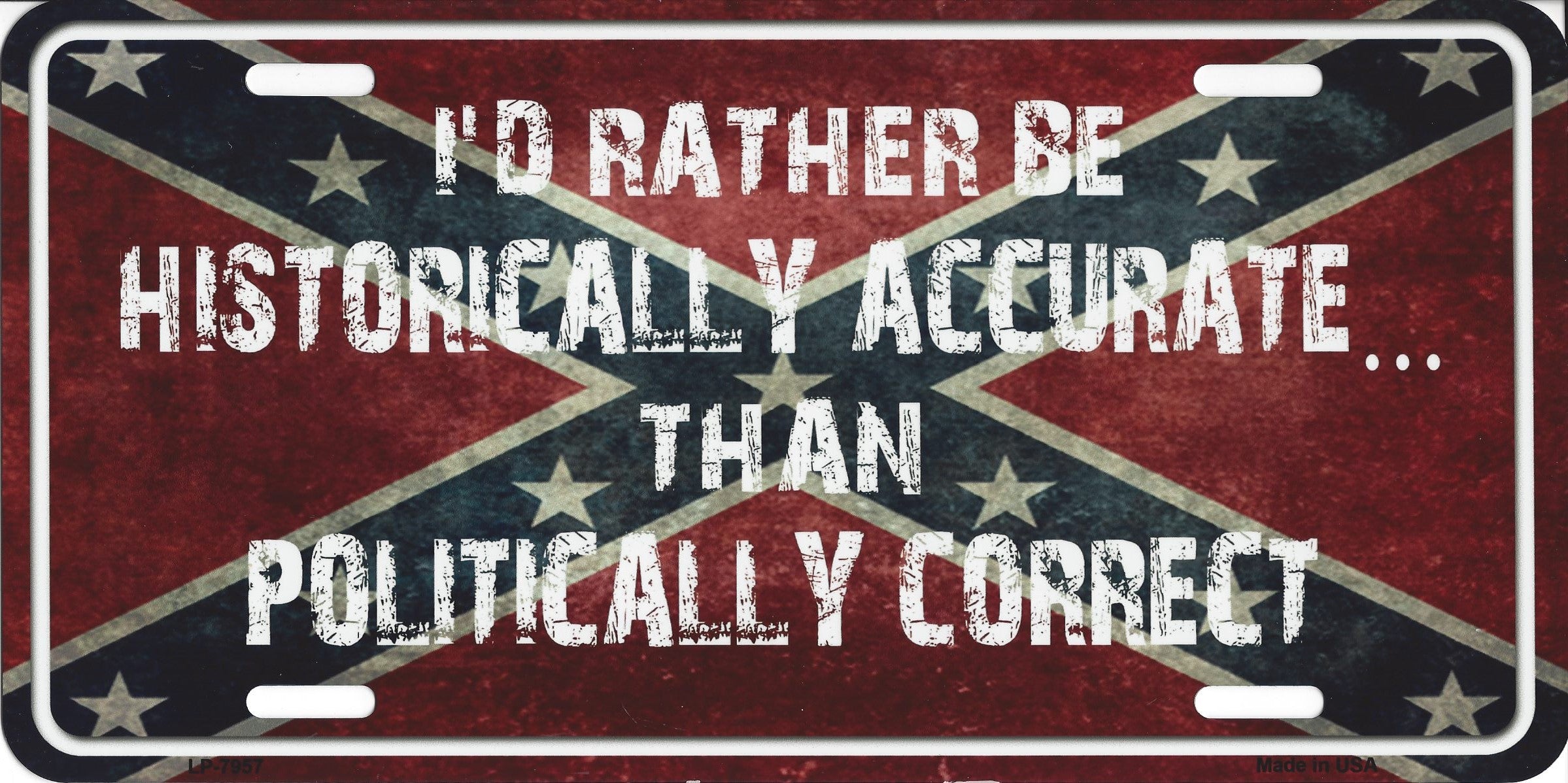 Politically Correct Confederate Rebel Flag License Plate – Auto License ...
