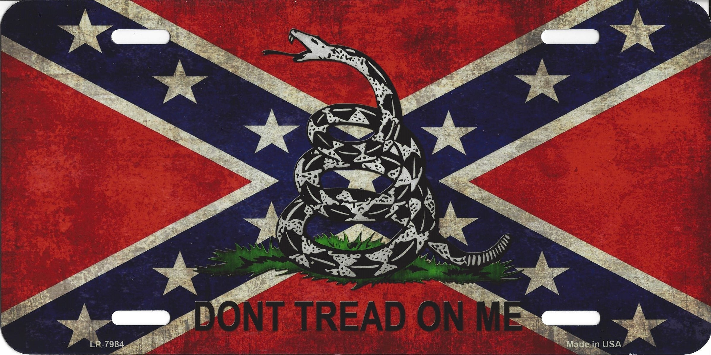 Gadsden Rebel Confederate Flag License Plate – Auto License Plates Frames