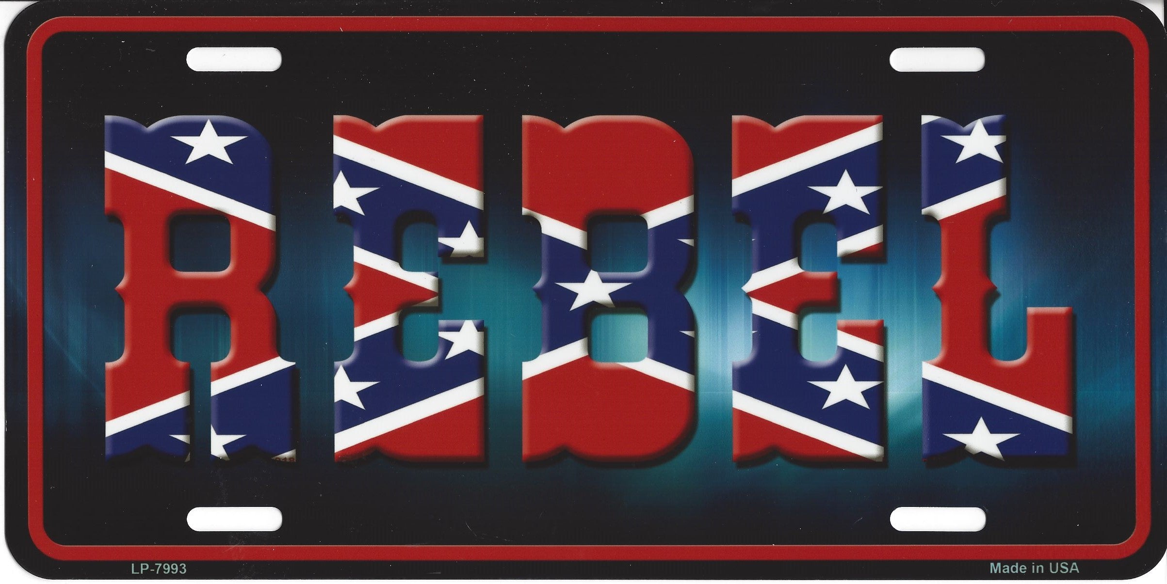 Rebel With Confederate Flag License Plate – Auto License Plates Frames