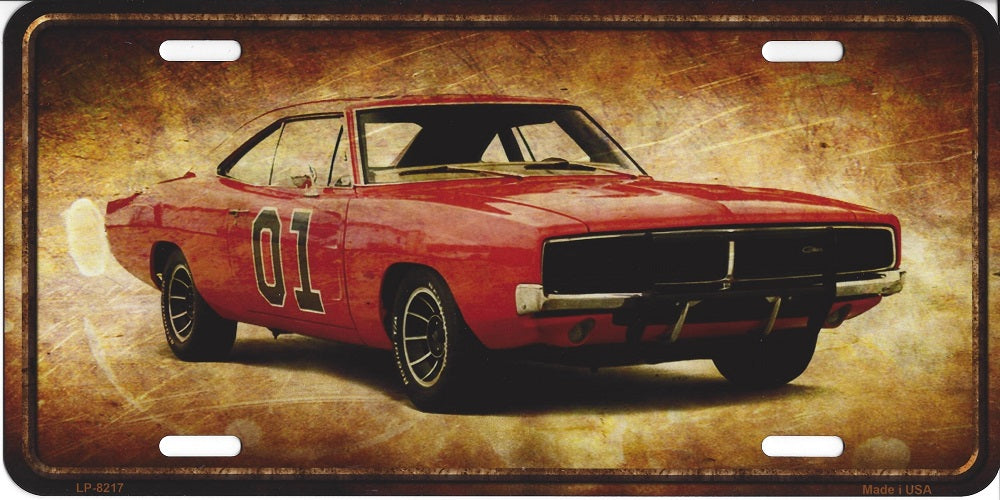 The General Lee Metal License Plate – Auto License Plates Frames